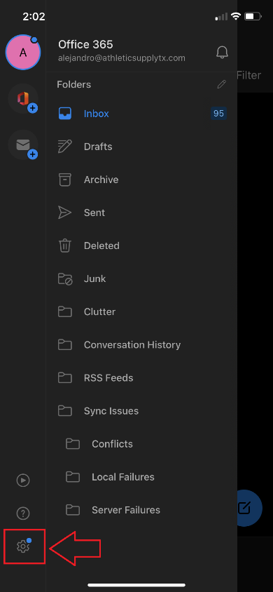 How to remove and add email accounts in the iPhone Outlook App