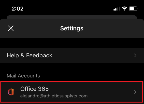How to remove and add email accounts in the iPhone Outlook App