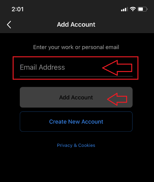 How to remove and add email accounts in the iPhone Outlook App