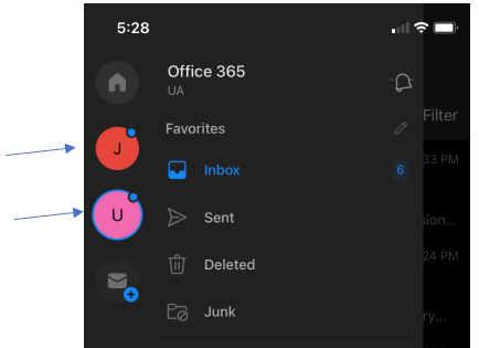 How to remove and add email accounts in the iPhone Outlook App